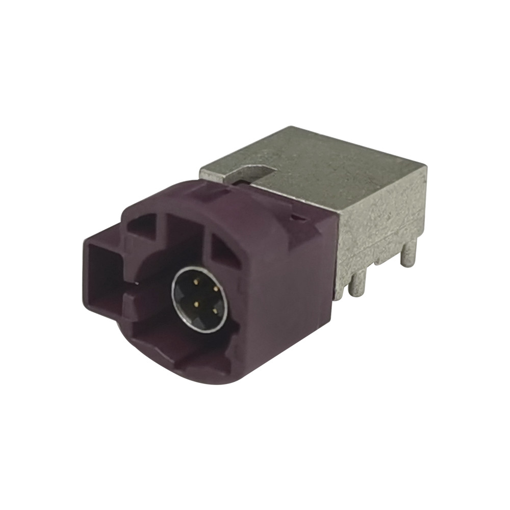 FAKRA HSD LVDS 4+2Pin 90 Derece PCB Mount Sağ Köşeli Koaksiyel Bağlantı